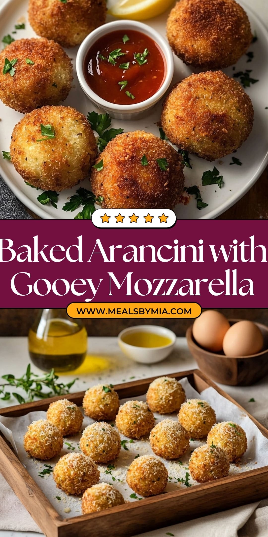 Baked Arancini Recipe - Cheesy Sicilian Rice Balls Delight
