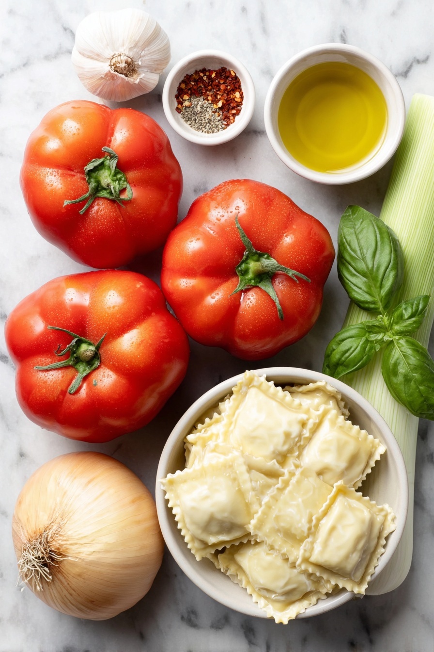 Roasted Red Pepper Ravioli Soup - Cozy & Flavorful Comfort Food