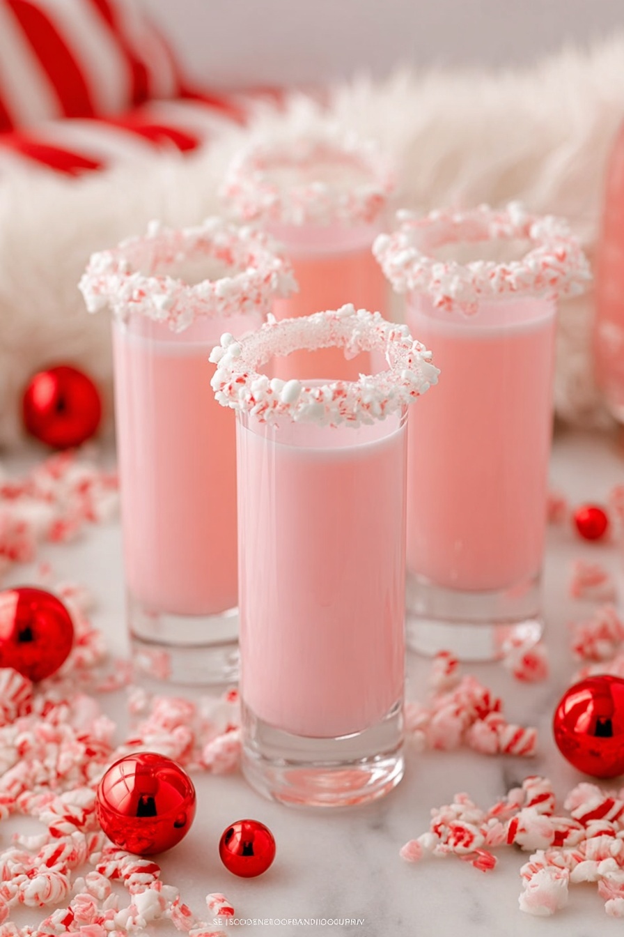 Peppermint Candy Cane Shots: Festive Holiday Minty Shots