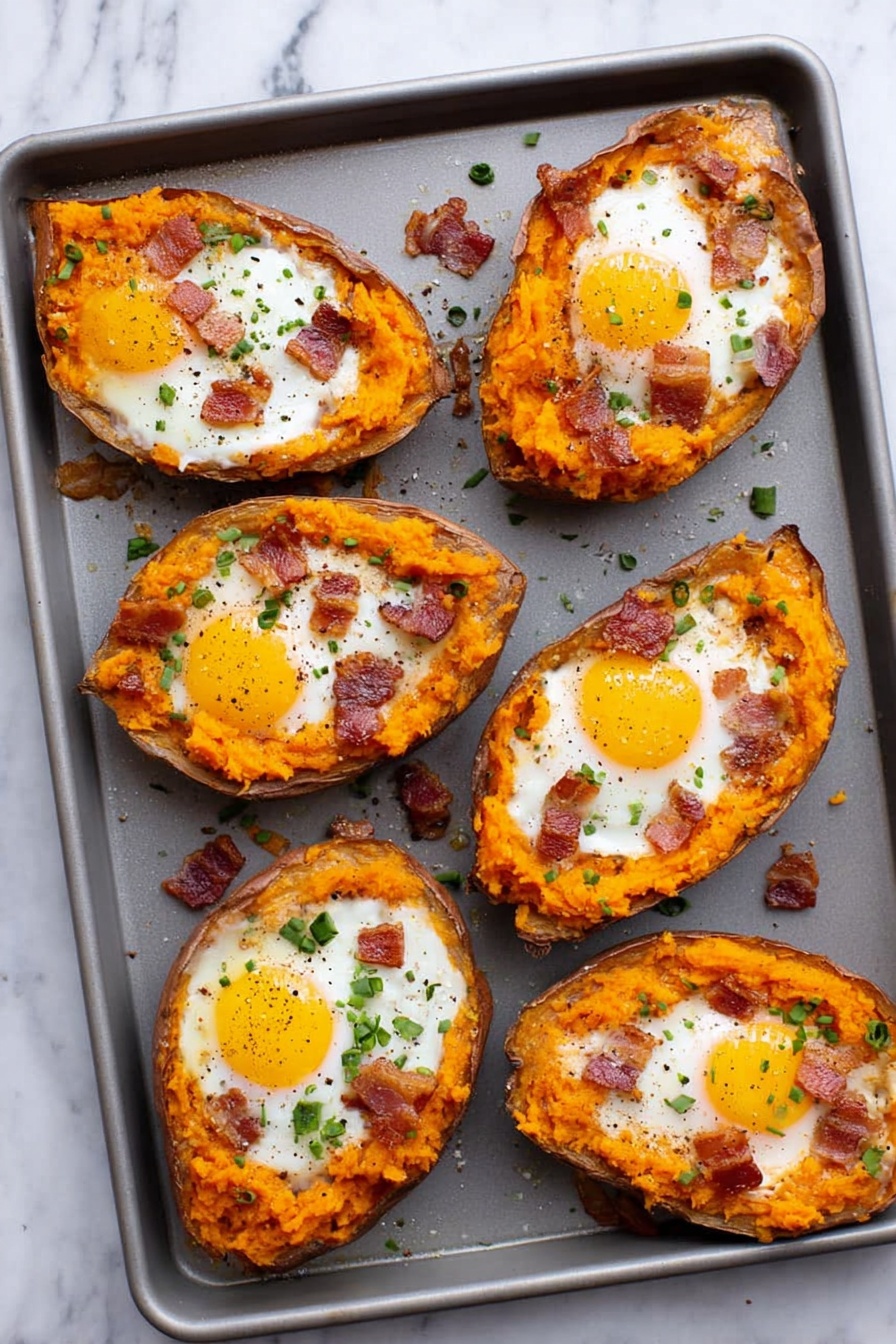 Sweet Potato Bacon Egg Boats: Irresistible Breakfast Idea